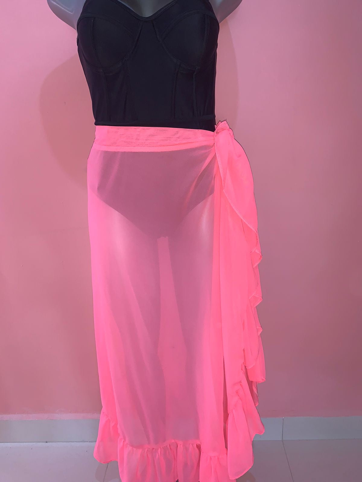 Falda rosa fosfo – Fantasy Swimwear